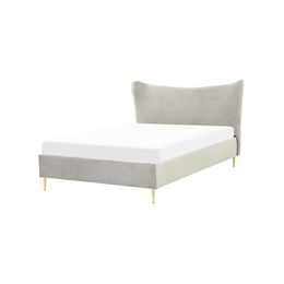 Beliani Doppelbett CHALEIX in Grau/Gold - (W) 148 x (H) 109 x (L) 212 cm | Gr.: onesize
