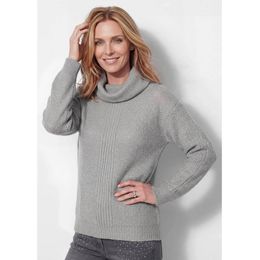 GOLDNER Weicher Pullover mit Fledermaus&auml;rmeln in grau | Gr.: 36