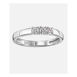 Diamant L'&eacute;ternel Ring aus 585 Wei&szlig;gold mit 0.2 Karat Diamant | Gr.: 50