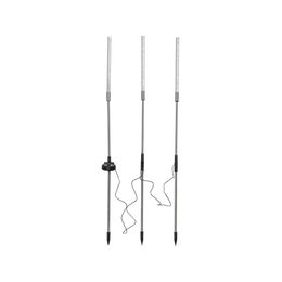 STAR TRADING Solar Wegeleuchte Bubbly 3-pin in Silber,Transparent | Gr.: onesize