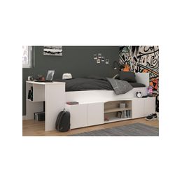 Parisot Hochbett Jugendzimmer Bett 90x200 mit Schreibtisch und Stauraum | Gr.: onesize