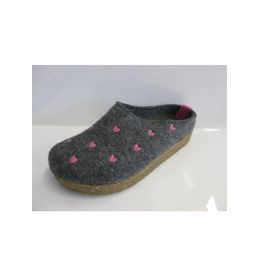 Haflinger Hausschuh Grizzly Couricini in Grau | Gr.: 38