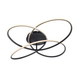 Globo Lighting Deckenleuchte &brvbar; schwarz &brvbar; Ma&szlig;e (cm): H: 13,5 &Oslash;: 80 &raquo; H&ouml;ffner
