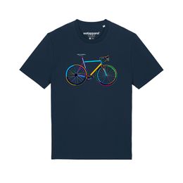 Watapparel T-Shirt ' Fahrrad by night ' Herren Gr&ouml;&szlig;e M dunkelblau / mischfarben