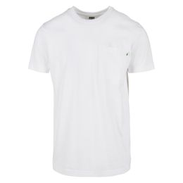 Urban Classics Herren T-Shirt "Urban Classics Herren Organic Cotton Basic Pocket Tee"wei&szlig;, Gr. M, unifarben, 100% Baumwolle, Shirts