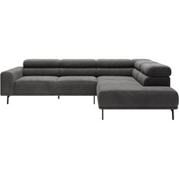 Sch&ouml;ner Wohnen Kollektion Ecksofa, B:276cm H:71cm T:219cm, grau, SCH&Ouml;NER WOHNEN-KOLLEKTION, 88% Polyester, 12% Polyacryl, Wohnzimmer, Sofas, "Tossa, Modernes Design trifft
