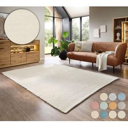 Wollteppich OTTO HOME, B:190cm H:12mm L:250cm, beige, Schurwolle, Wohnzimmer, Teppiche, "Pirker, handgewebt", Handwebteppich, meliert, reine Wolle,