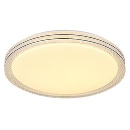 Globo LIGHTING LED Deckenleuchte "VELENO", 1 Stk., wei&szlig;, Wohnzimmer, Leuchten, Deckenlampe/rund/Wohnzimmer/Schlafzimmer/elegant