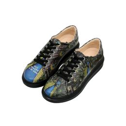 DOGO Damen Plateausneaker "Myra Low-Top Sneaker All Beauty Is In You Damen Sneaker", Gr. 38, schwarz, Lederimitat, Schuhe, Handgefertigt