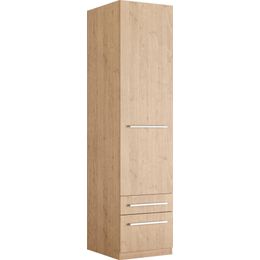 Kleiderschrank Priess, B:48cm H:193cm T:54cm, braun, Holzwerkstoff, Schlafzimmer, Schr&auml;nke, "Schrank Garderobe W&auml;scheschrank Barcelona in 5 Breiten",