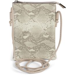 styleBREAKER Damen Mini Bag "Mini Umh&auml;ngetasche Schlangenleder Optik", beige, 100% Polyurethan PU. Futter: 100% Polyester PES., gemustert, Taschen