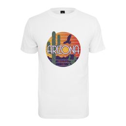 MisterTee Herren T-Shirt "MisterTee Herren American Life Arizona Tee"wei&szlig;, Gr. M, unifarben, 100% Baumwolle, Shirts