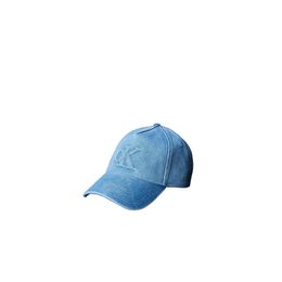Calvin Klein Damen Baseball Cap "SEASONAL LOGO DENIM CAP", blau, unifarben, Web, Baumwolle, Caps, Regular fit und gr&ouml;&szlig;enverstellbar