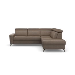 Sit & More Ecksofa SIT & MORE, B:258cm T:226cm, grau, Wohnzimmer, Sofas, "Scarlett L-Form", inklusive Kopfteilverstellung, optional Schlaffunktion & Bettkasten