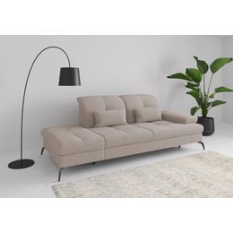 Sit & More Recamiere SIT & MORE, B:231cm H:90cm T:122cm, beige, 100% Polyester, Sofas, "Amica, inkl. Sitztiefenverstellung und Armteilverstellung", wahlweise