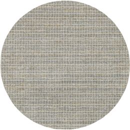 Teppich, H:20mm &Oslash;:160cm, grau, OCI DIE TEPPICHMARKE, Polypropylen, Wohnzimmer, Teppiche, "NEW VILLA GEO, auch als L&auml;ufer und in Rund", fein kariertes