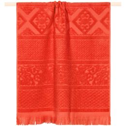 Handtuch Pad, B:50cm L:100cm, orange, Frottee, Frottee, Handt&uuml;cher, "HARLEM, 50x100 cm", hochwertige Jacquard-Webung, besonders weicher Griff, mit