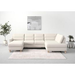 Sit & More Wohnlandschaft SIT & MORE, B:325cm H:90cm T:187cm, beige, Sofas, "Far&ouml; U-Form", inklusive Federkern, wahlweise mit Schlaffunktion und Bettkasten