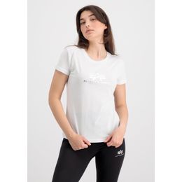 Damen T-Shirt "New Basic T-Shirt BL FP W", wei&szlig;, Gr. XS, Alpha Industries, Obermaterial: 100% Baumwolle, Shirts