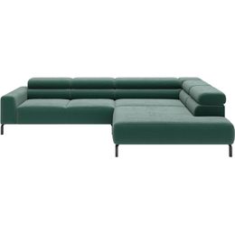 Ecksofa Home Affaire, B:312cm H:71cm T:219cm, gr&uuml;n, 95% Polyester, 5% Nylon, Wohnzimmer, Sofas, "Antonelli, L-Form, incl. Kopfteilverstellung, Breite