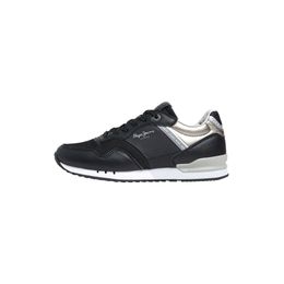 Pepe Jeans Sneaker 'London Snake' Damen Gr&ouml;&szlig;e 42 schwarz / silber Sommerschuhe