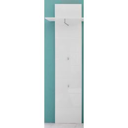 Garderobenpaneel Home Affaire, B:60cm H:195cm T:25cm, wei&szlig;, Holzwerkstoff, Kunststoff, Garderobenpaneele, "Avena"
