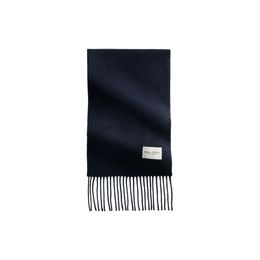 Marc O'Polo MARC O'POLO Damen Wollschal "mit langen Fransen", blau, unifarben, Obermaterial: 100% Wolle, Modet&uuml;cher