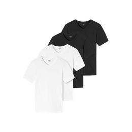 uncover by Schiesser T-Shirt Herren Gr&ouml;&szlig;e XXL schwarz / wei&szlig;