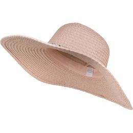 styleBREAKER Damen Sonnenhut "Papierstroh Sonnenhut Perlen Hutband", rosa, Modisch, Obermaterial: 100% Papierstroh PAS., H&uuml;te