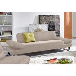 2-Sitzer W.Schillig, B:202cm H:76cm T:101cm, beige, Flachgewebe S22 (100% Polyester);Stoff S37 (100% Polyester): Luxus-Microfaser in