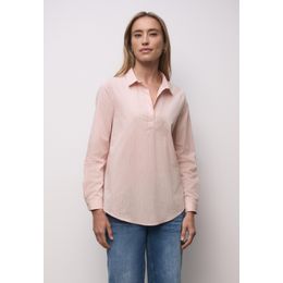 Street One Damen Langarmblusefaded rose, Gr. 34, gestreift, Web, 79% Baumwolle, 19% Polyamid, 2% Elasthan, Blusen, mit Turn-Up Funktion