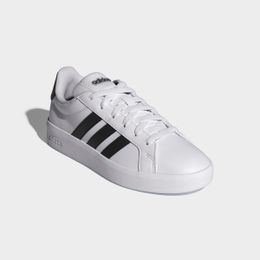 Kinder Sneaker "GRAND COURT 3.0 KINDER UND TEENS", adidas Sportswear, Gr. 37cloud wei&szlig;, core schwarz, ftwr wei&szlig;, Synthetik, Textil, Schuhe, f&uuml;r
