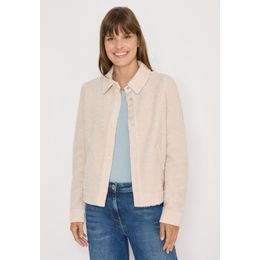 Cecil Damen Fellimitatjacke, beige, Gr. XXL, unifarben, Stoff;Web;Pl&uuml;sch, Obermaterial: 100% Polyester. Obermaterial 2: 99% Baumwolle, 1% Elasthan,