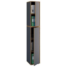 Aktenschrank Vcm, B:30cm T:33cm, schwarz, Obermaterial: 100% Holz Wood., B&uuml;ro, Schr&auml;nke, "B&uuml;roschrank Aktenschrank Sideboard Salia 5fach"