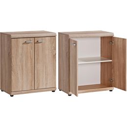 Sideboard Procontour, B:60cm H:74cm T:35cm, braun, Wohnzimmer, Sideboards, "Sun BESTSELLER", H&ouml;he 74cm, mit variabel verstellbaren Einlegeb&ouml;den