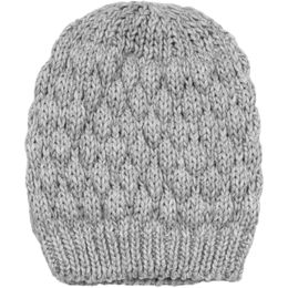 styleBREAKER Damen Strickm&uuml;tze "Strickm&uuml;tze mit Bubblemuster", grau, Modisch, M&uuml;tzen