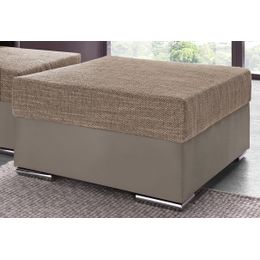 Hocker Collection AB, B:100cm H:40cm T:70cm, braun, Struktur (100% Polyester);Kunstleder SOFTLUX / Struktur (80% Polyester; 20% Polyacryl);Microfaser