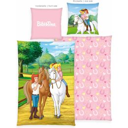 Kinderbettw&auml;sche BIBI & TINA, rosa, Renforc&eacute;, Obermaterial: 100% Baumwolle, Bettw&auml;sche, "Bibi und Tina", Wendebettw&auml;sche