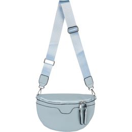 styleBREAKER Damen Umh&auml;ngetasche "Halbmond Umh&auml;ngetasche Uni", blau, 100% Polyurethan PU. Futter: 100% Polyester PES., unifarben, Taschen