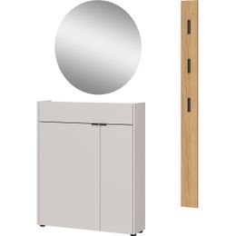 Garderoben-Set Germania, B:113cm H:200cm T:22cm, beige, Holzwerkstoff, Flur, Kastenm&ouml;bel-Sets, "GW-Ameca", Garderoben-Set bestehend aus Schuhschrank,