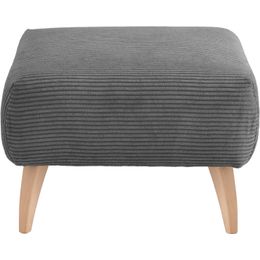 Polsterhocker Home Affaire, B:255cm H:94cm T:66cm, grau, 93% Polyester, 7% Polyamid, Hocker, "Lazio modern und bequem, schmale Armlehnen, tolle