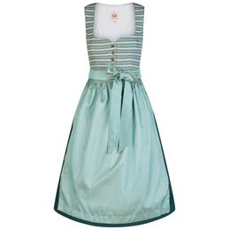 Spieth & Wensky Spieth & Wensky Dirndl 'Gerome', mit geometrischen Muster, Rockl&auml;nge ca.75cm lang Damen Gr&ouml;&szlig;e 46 blau