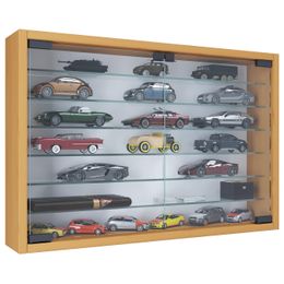 Wandregal Vcm, B:60cm T:10cm, braun, Wohnzimmer, Regale, "H&auml;ngevitrine Wandvitrine Sammel Deko Mandosa XL"