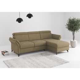 Sit & More Ecksofa SIT & MORE, B:253cm H:84cm T:166cm, braun, 100% Polyester, Wohnzimmer, Sofas, "Glendale, L-Form", inkl. Kopfteilverstellung,wahlweise mit