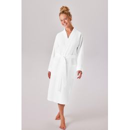 Unisex-Bademantel OTTO HOME, L:125cm, wei&szlig;, Baumwolle, Hausm&auml;ntel, "Vanessa, ideal f&uuml;r Sauna & Spa, Hotelbademantel, Morgenmantel", Taschen, Damen &