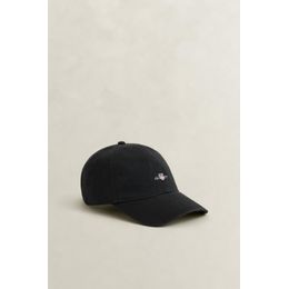 Gant Herren Baseball Cap "SHIELD COTTON TWILL", schwarz, Twill, Baumwolle, Caps