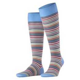 Falke Kinder Kniestr&uuml;mpfe "Microblock", Gr. 43, blau, Obermaterial: 91% Baumwolle CO. 6% Polyamid PA. 3% Elasthan EL., glatt, Socken