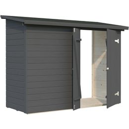 Ger&auml;tehaus Palmako, grau, Massivholz, Garten, Ger&auml;teh&auml;user, "Leif"