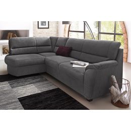 Sit & More Ecksofa SIT & MORE, B:251cm H:91cm T:176cm, grau, Luxus-Microfaser ALTARA NUBUCK (100% Polyester);Luxus-Microfaser ALTARA NUBUCK (100%