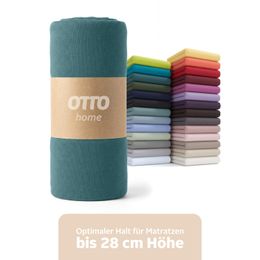 Spannbettlaken OTTO HOME, B:140cm L:200cm, blau, Jersey (110 g/m&sup2;), Obermaterial: 100% Baumwolle, Bettlaken, "BLACKBERRY in PREMIUM und BASIC